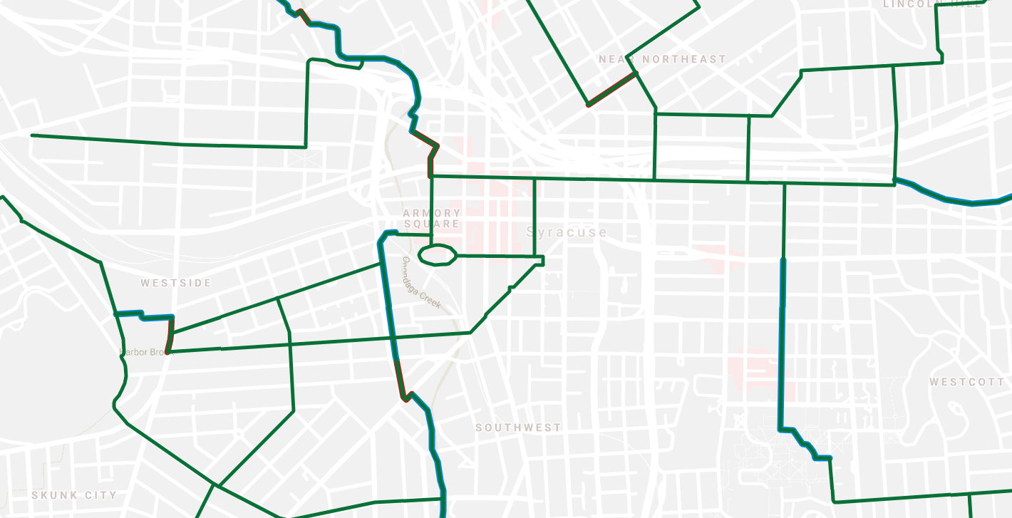 Safe flat bike routes across town